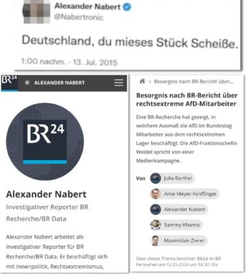 Alexander Nabert, der Deutschland als „mieses Stück Scheiße“ bezeichnet ...